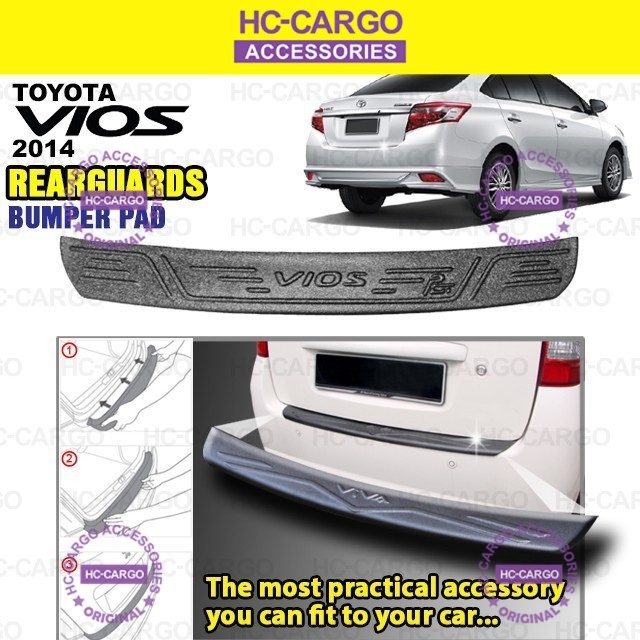 Toyota Vios 2014 - 2018 Rear Bumper Guard Bumper Pad Protector - Black ...