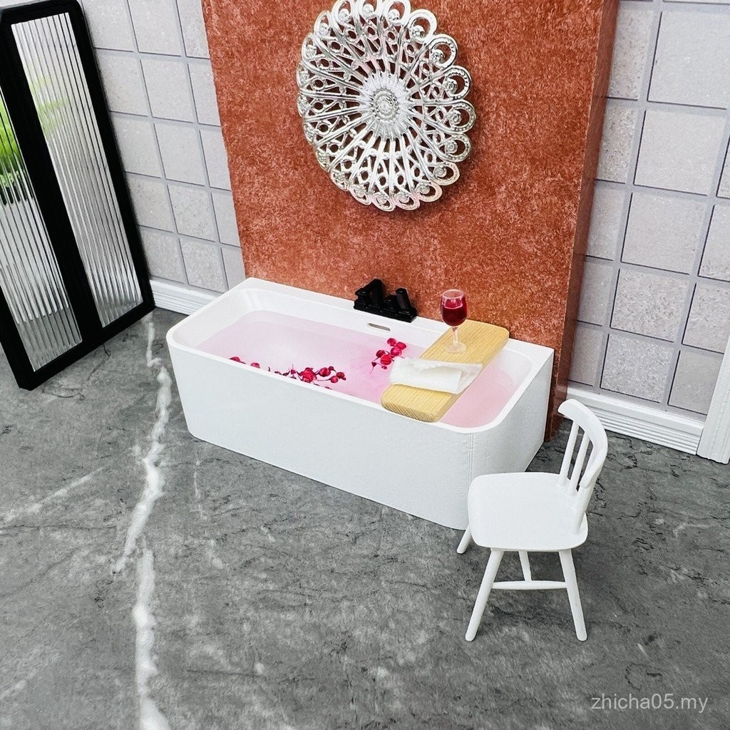 Construction Sand Table Model Bathtub DIY Bathroom Scene Toilet ...