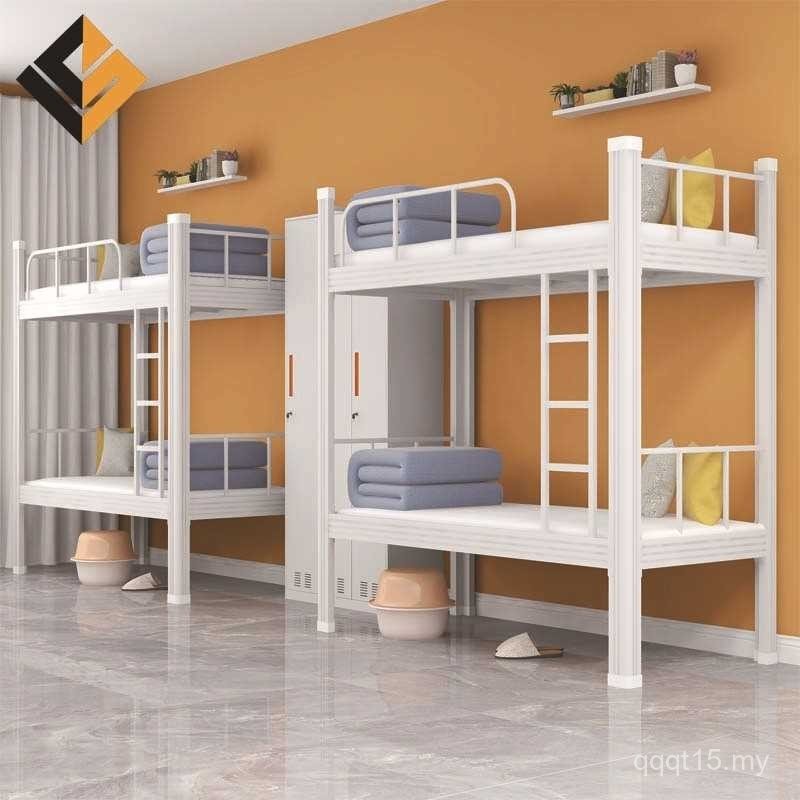 Upper Lower Bunk Iron Frame Bed Staff Dormitory Double Iron Bed Student ...