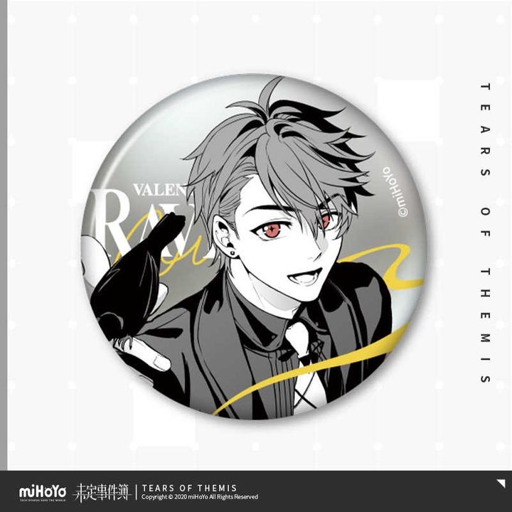 Raven Luke Pearce Heart Archive Series Valentines Day Can Badge - Tears ...