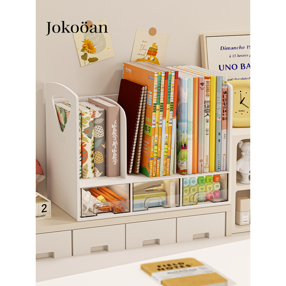 Bookend Desktop Rak Buku Penyusun Kotak Penyimpanan Pemegang Pen Meja ...