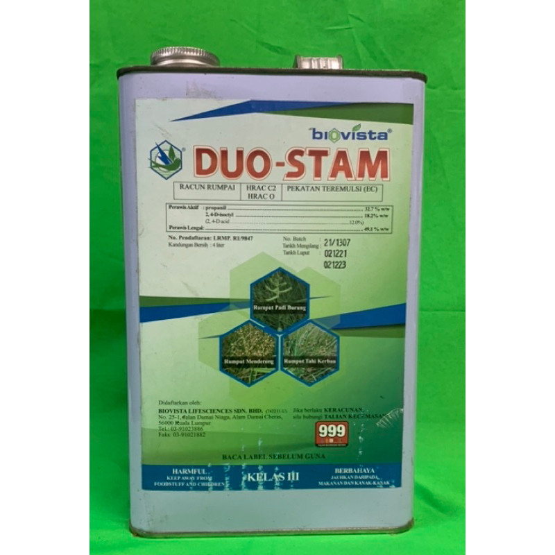 [ORIGINAL]4L Duo-Stam EC BIOVISTA /Racun Rumput di Petak Sawah Padi ...