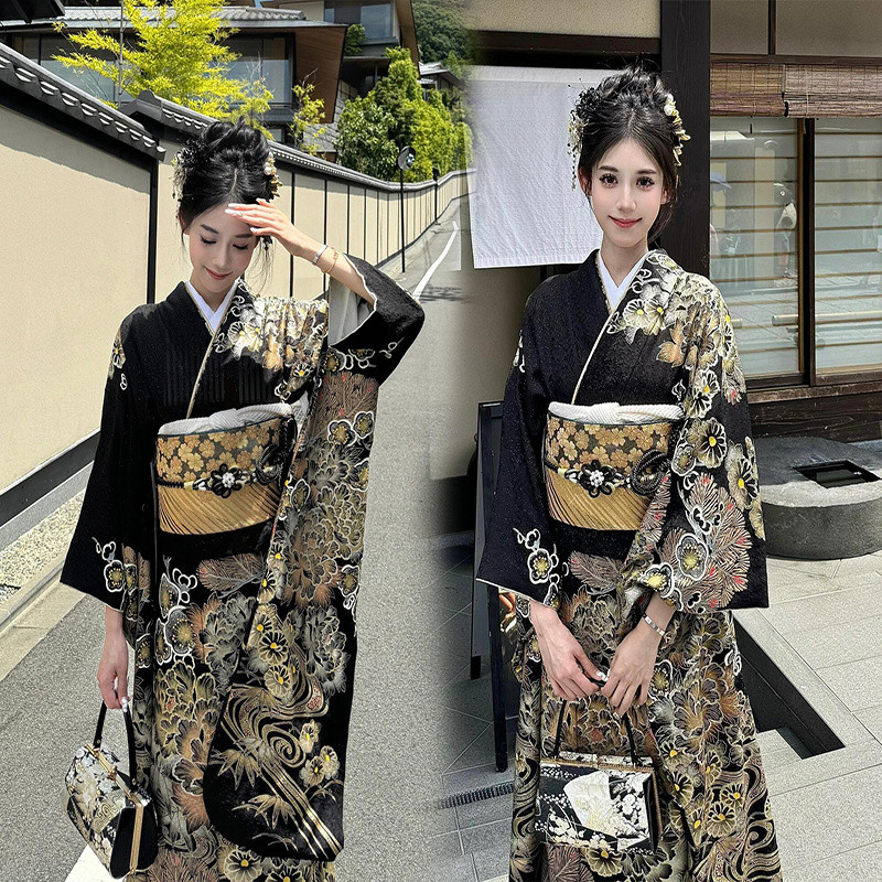 New Style Kimono Dress Traditional Yukata Japanese Photo Photo God ...