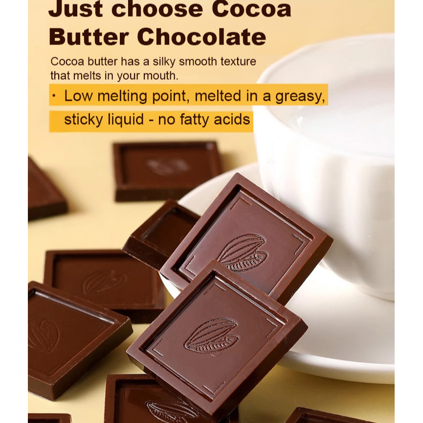 🔥Limited discount🔥Pure cocoa butter dark chocolate/ Gift box 100% pure ...