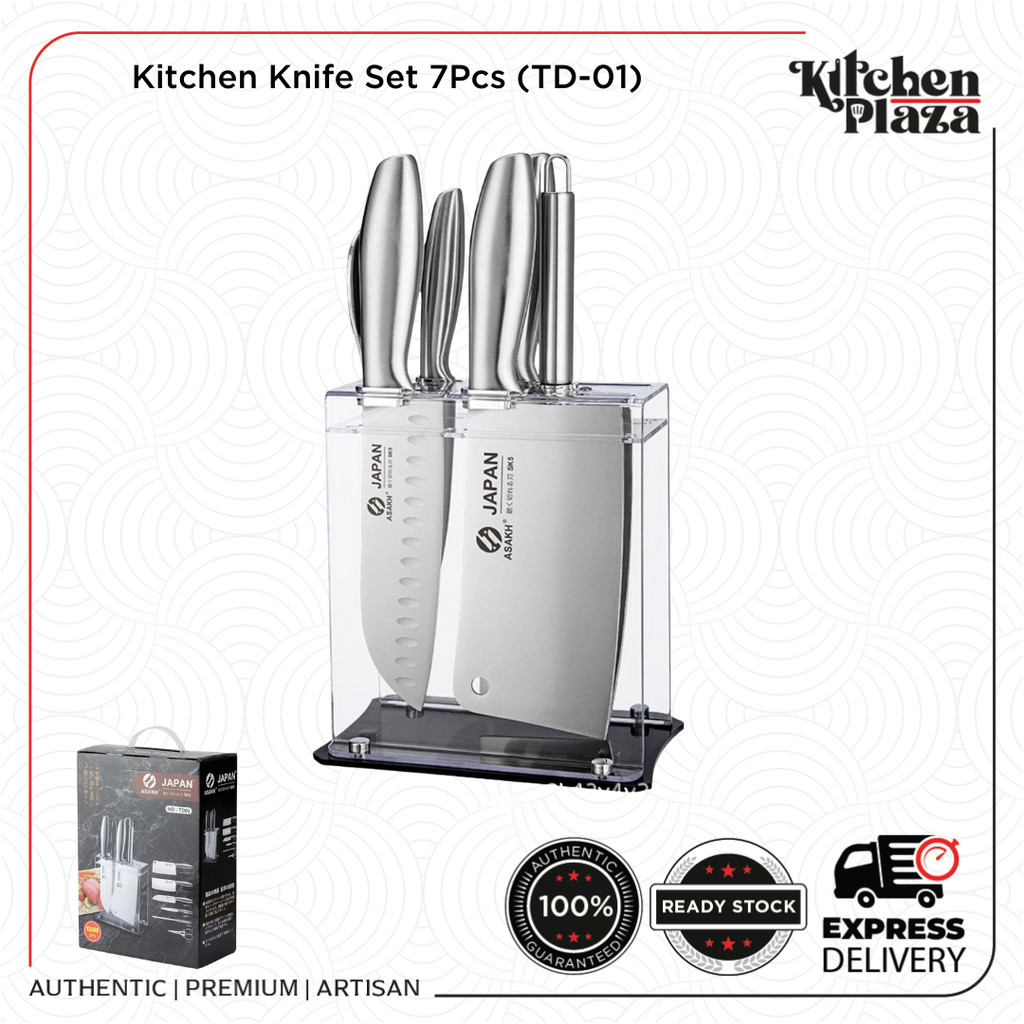 Kitchen Knife Stainless Steel Set 7Pcs (TD-01) | Shopee Malaysia