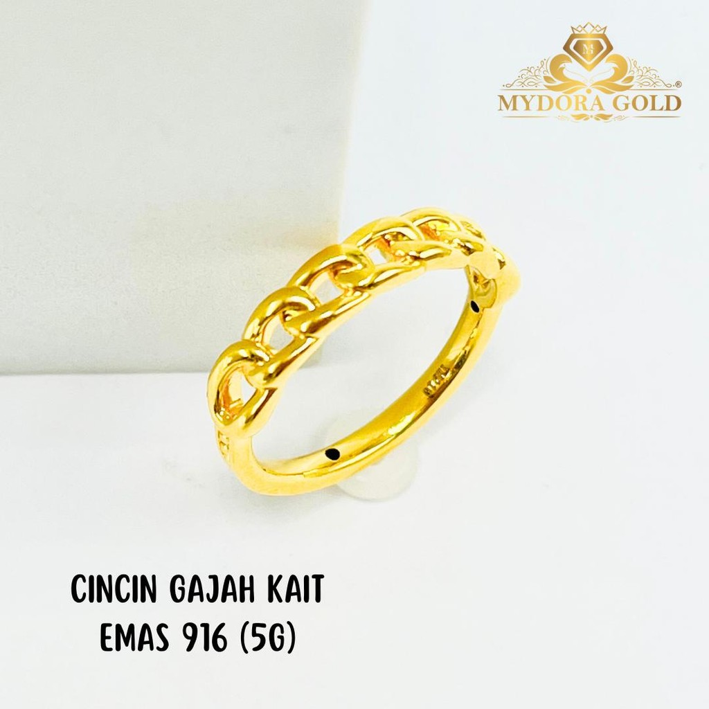 MYDORA Cincin Gajah Kait (5G) l EMAS 916/22K | Shopee Malaysia