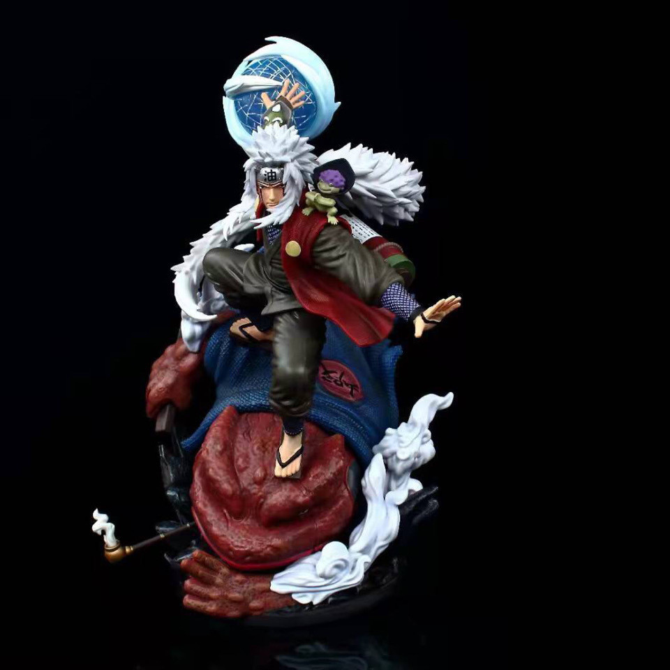 Anime Figure Naruto Fume Jiraiya Double-Headed Carving Model Decoration ...