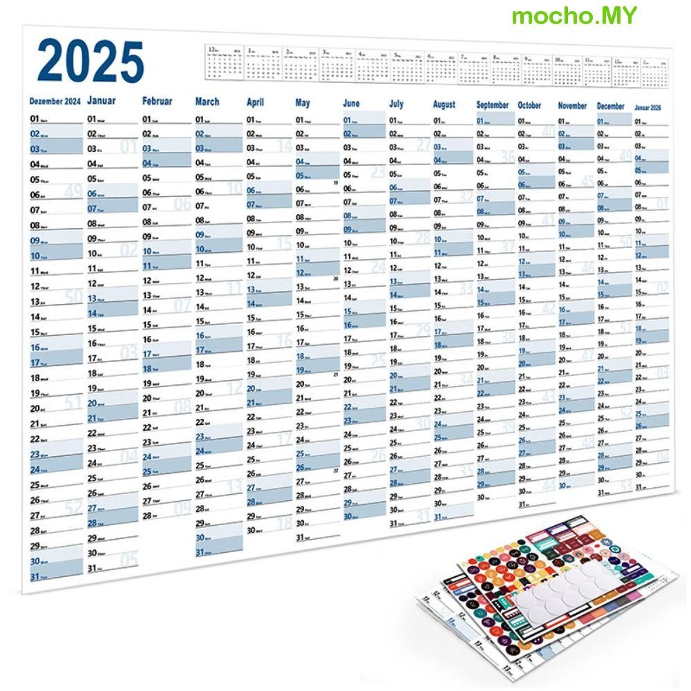 MOCHO 2025 Wall Calendar Planner, Agenda Schedule To Do List 2025 Wall ...