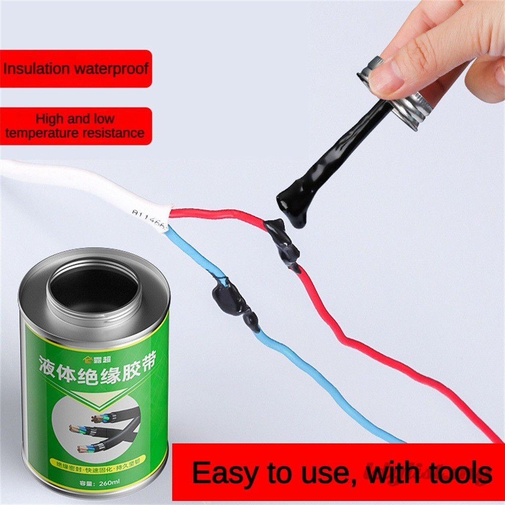 ღ 100/260ml Liquid Electrical Tape Insulating Paste Waterproof Repair Rubber Electrical Wire ...