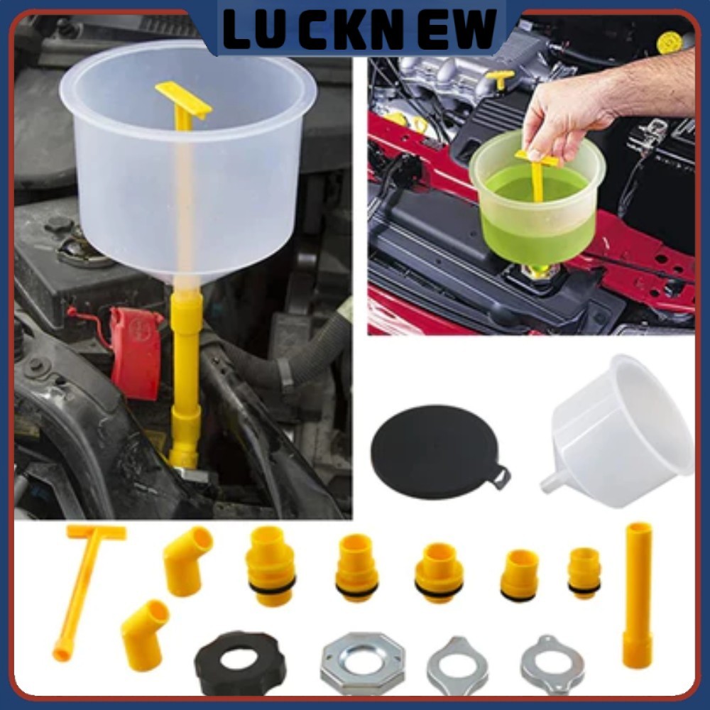 15pcs Car Radiator Coolant Filling Funnel Kit Spill Proof Car Water ...