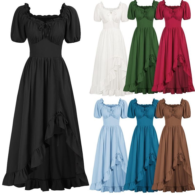 [Quick Shipment] Renaissance Period Dress Women Cottagecore Tight ...