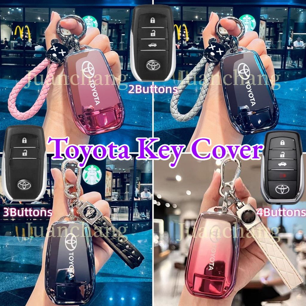 2/3/4 Buttons TPU Car Key Cover for Toyota Corolla Altis Cross Camry ...