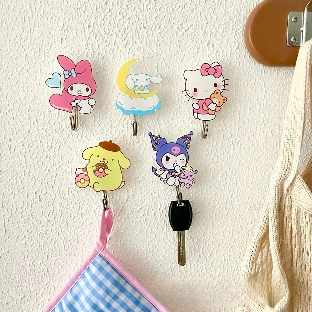 Sanrio Hook Room Hook Love Melody Pacha Dog Acrylic Seamless Hook No ...