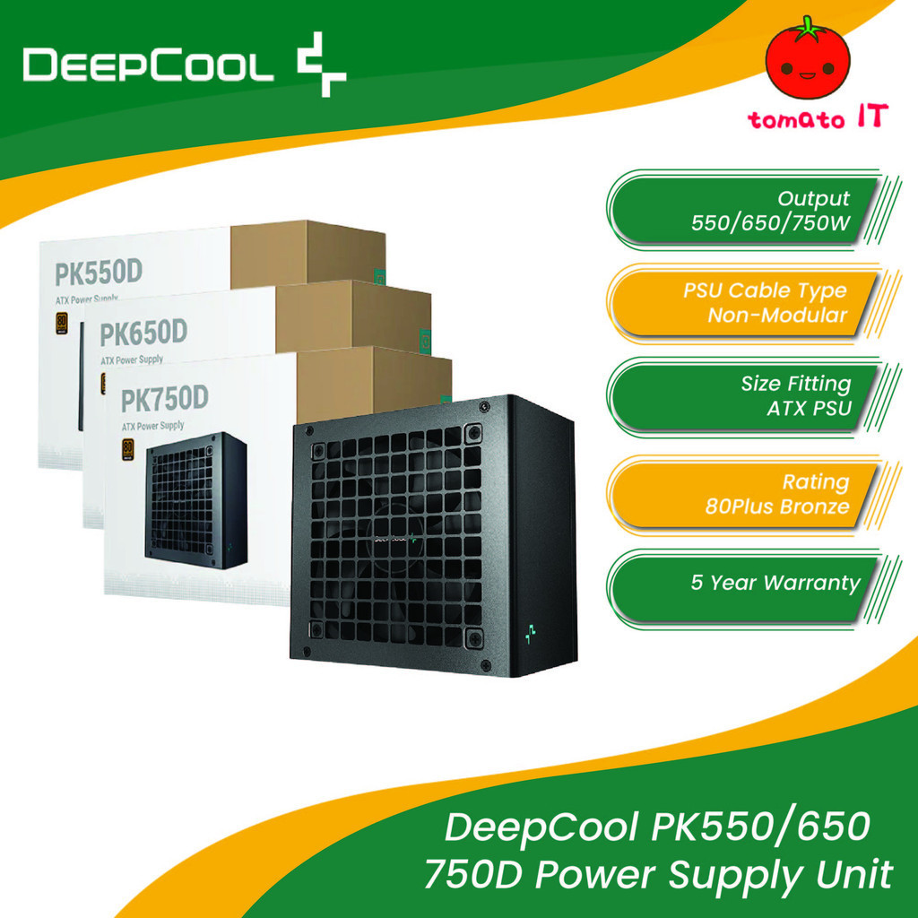 DEEPCOOL PK550D/650D/750D ATX Power Supply 80+ Bronze | Shopee Malaysia