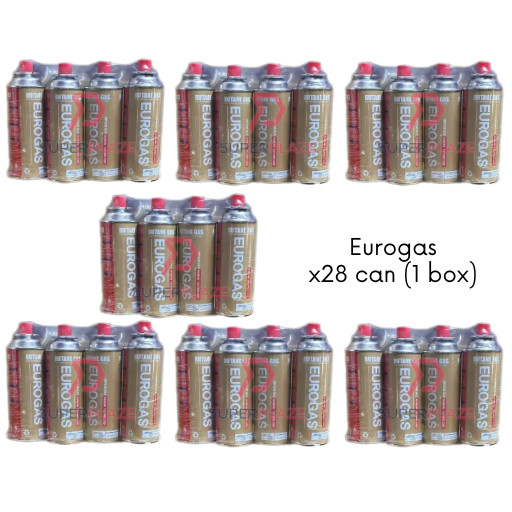 Eurogas 28 Cans Liquefied Butane Gas Cartridge Bottle Torch Tin Gas ...