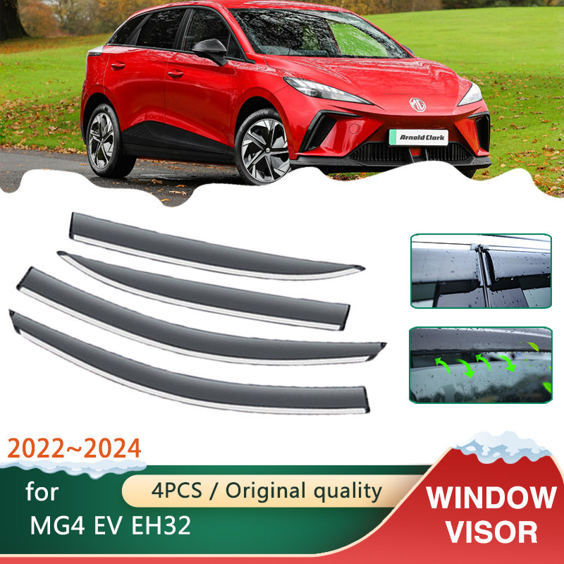 Car Windows Visors for MG4 EV EH32 2022 2023 2024 Accessories MG MULAN Awnings Sun Rain Smoke ...
