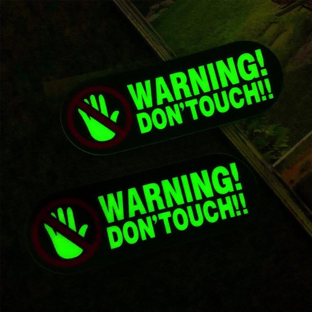 Warning Stickers Do Not Touch My Car Decor Luminous Stickers/reflective ...