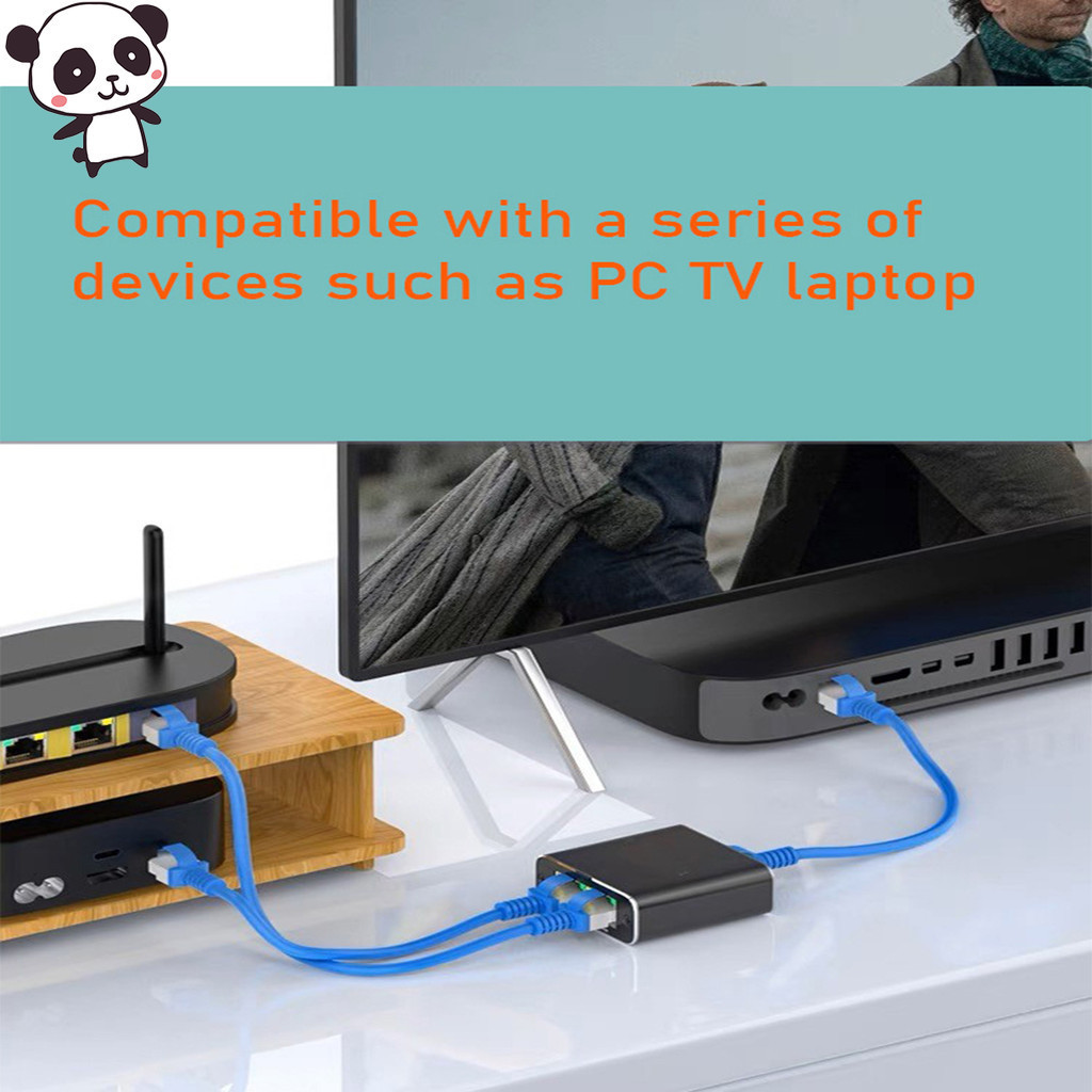 [CEZ]Splitter 1000Mbps 1 In 2 Out LAN Cable Branch Gigabit High Speed ...