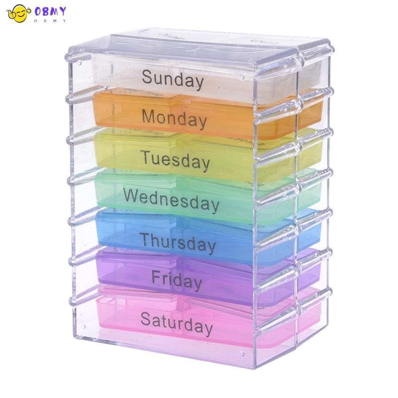 Medicine Weekly Storage Pill 7 Day Tablet Sorter Box Container Case ...