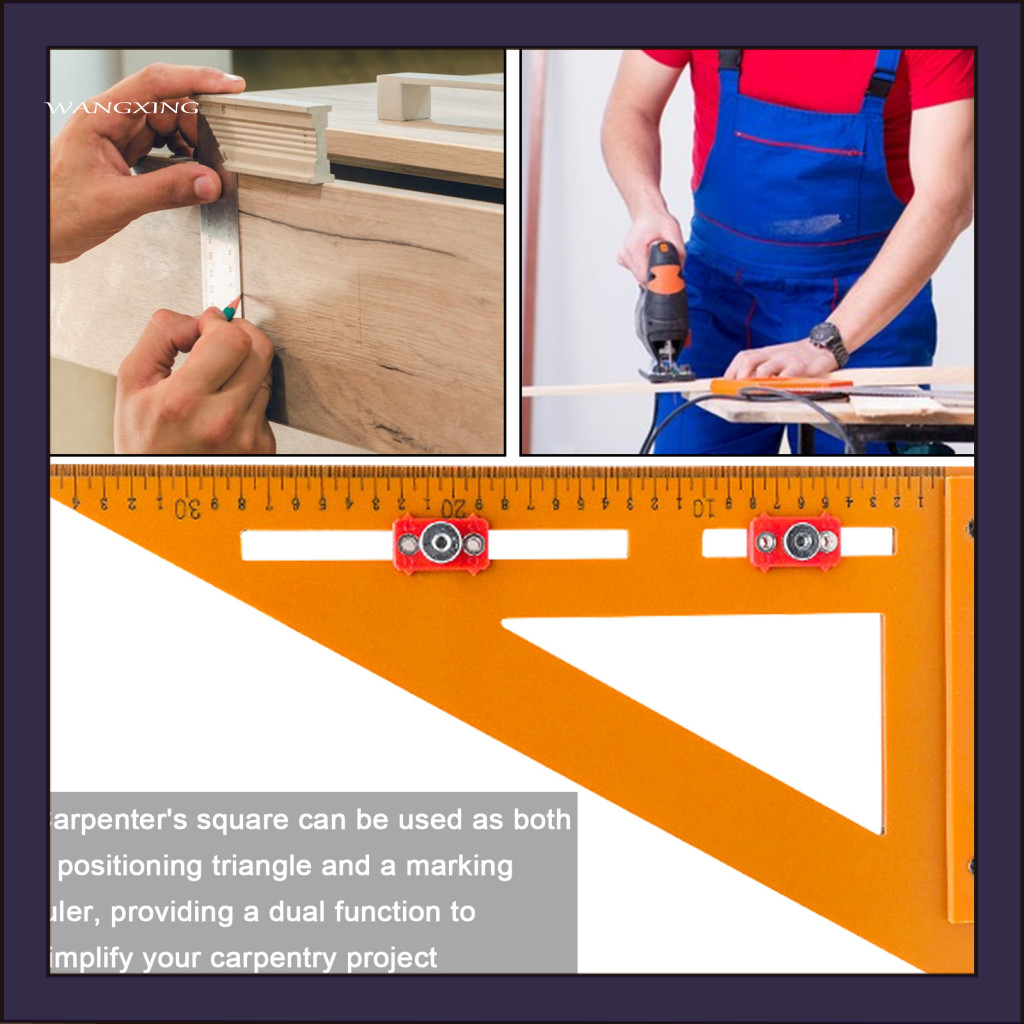 [WX] Woodworking Square Ruler Measurements Set Square 2-in-1 Engineer ...