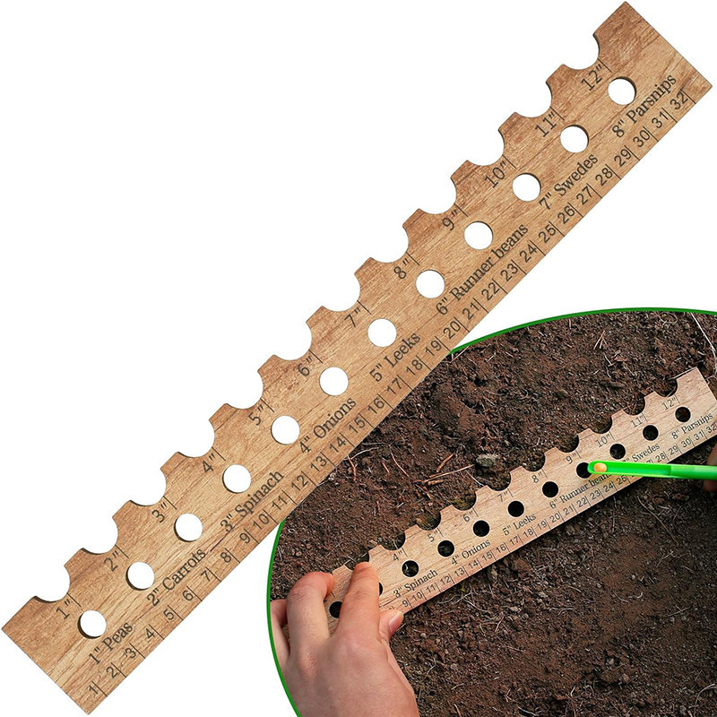 Planting Ruler with Holes Wooden Plant Seed Spacing for Garden ...