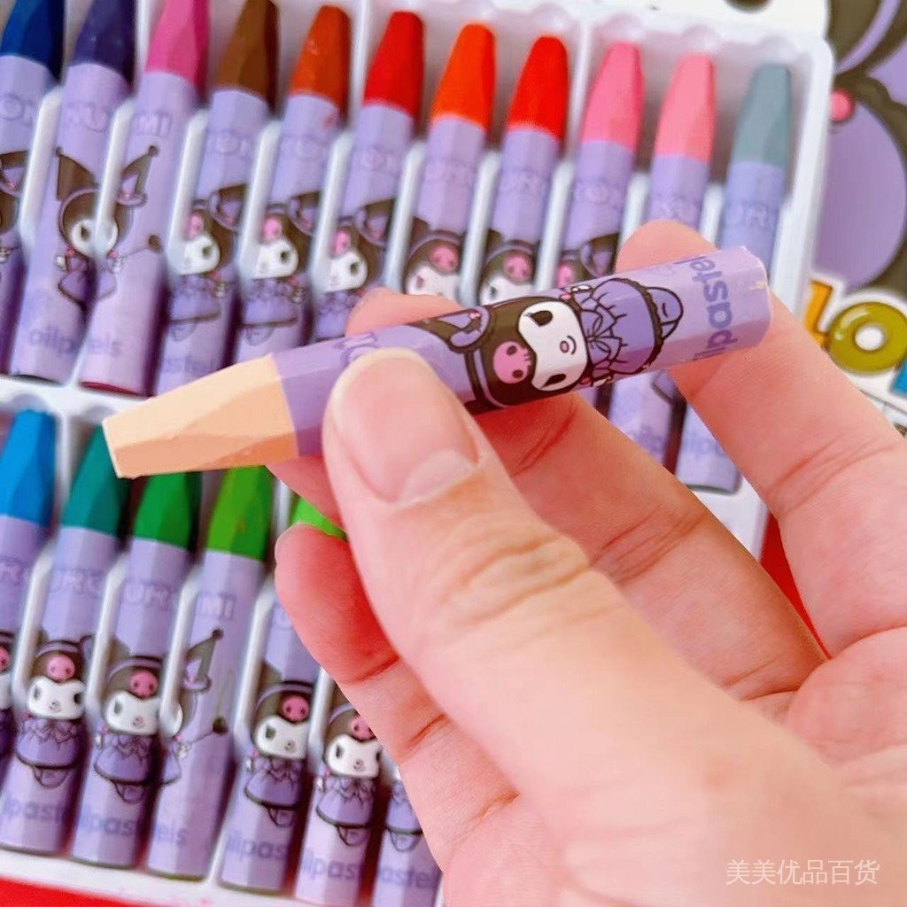 Sanrio Crayon High-value Kuromi Cinnamon Dog Oil Pastel Children ...