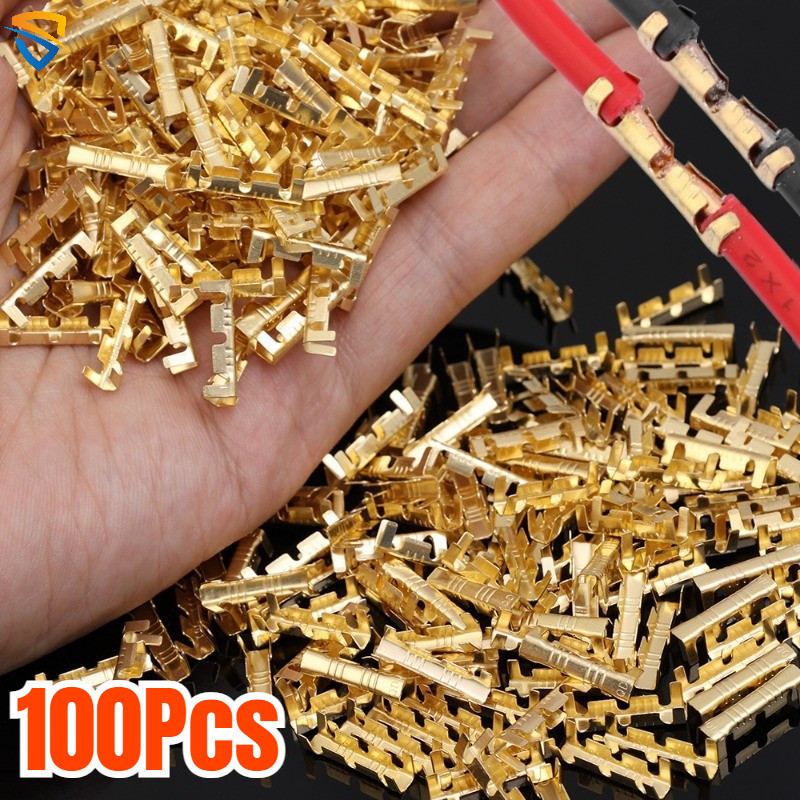 50/100Pcs 0.3-1.5mm² U-shaped Wire Connector Small Teeth Fascia Butt ...