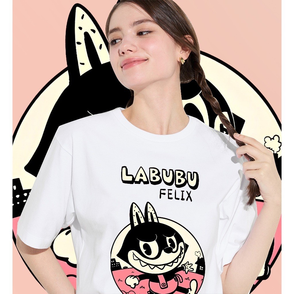 New Style Ship Now!LABUBU Pattern Super Cute Women T-Shirt Blouse Labuh ...