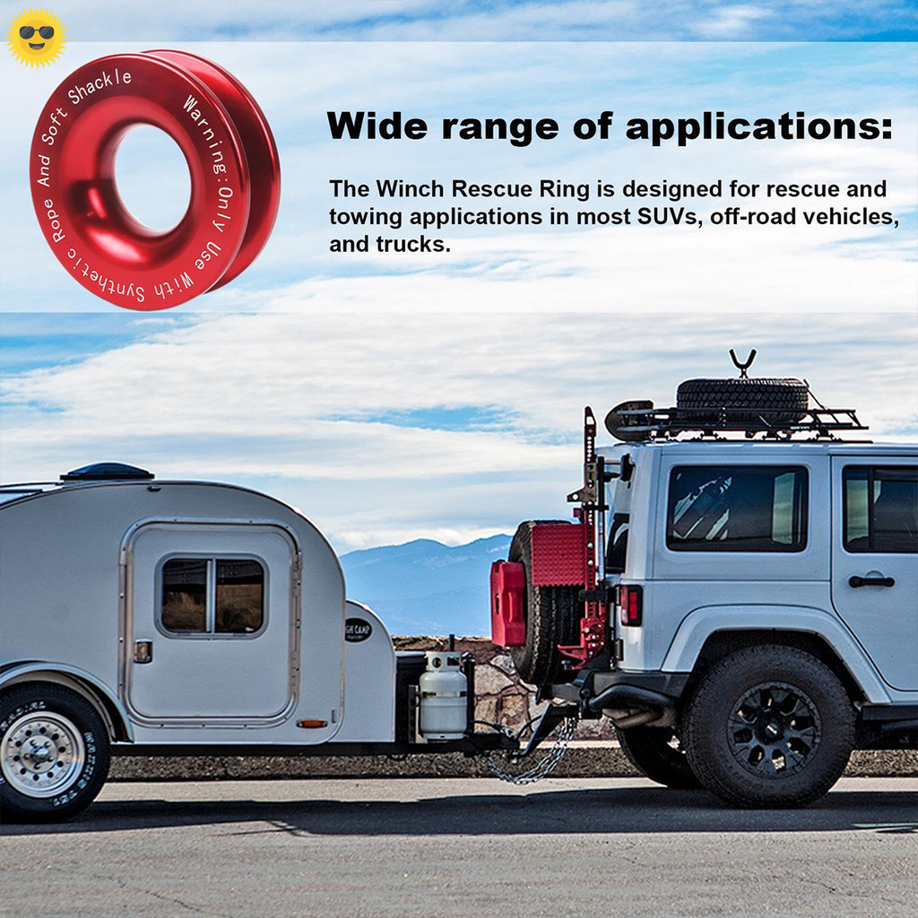 Winch Snatch Block,41, 000 lbs Off Road Recovery Kit Soft Shackle ...