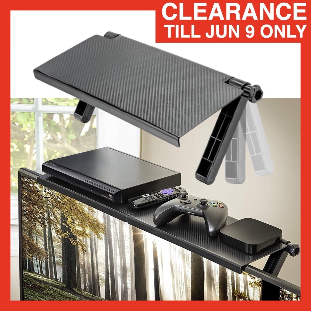 (SUPPORT UP TO 3KG) TV Screen Top Shelf Compartment TV Box Bracket ...