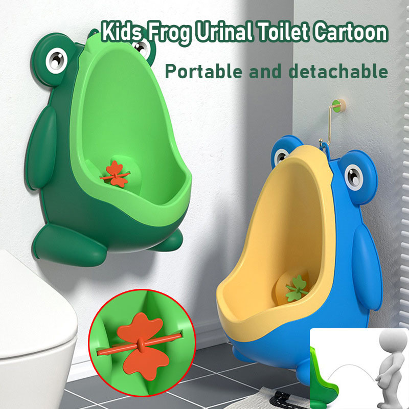 Kids Frog Urinal Toilet Cartoon Vertical Bedpan Urinal Boys Pee Realeos ...