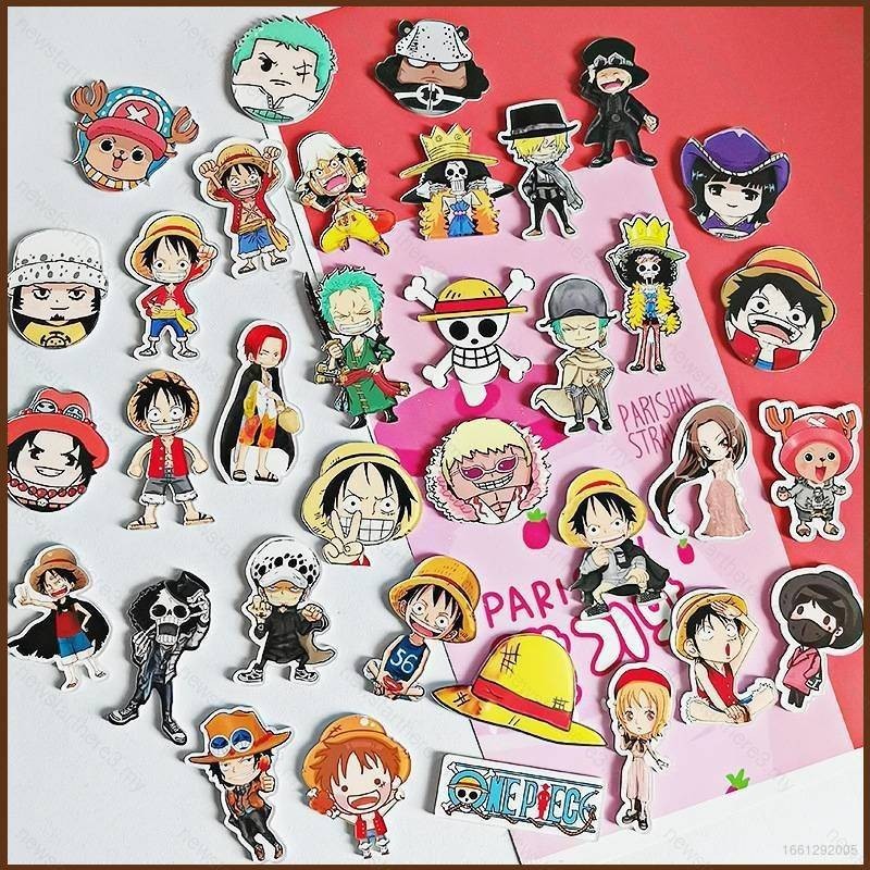 One Piece Badge Pin Cute Luffy Chopper Chibi Maruko Acrylic Brooch ...