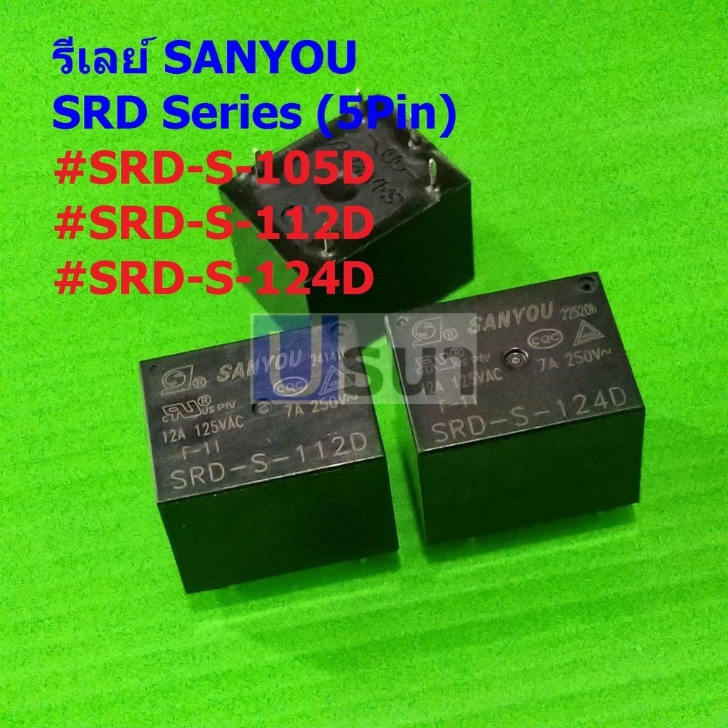 Genuine Sanyo Relay Coil 5VDC 12VDC 24VDC 5Pin SRD-S-105D SRD-S-112D SRD-S-124D SRD 5P Sanyou (1 ...