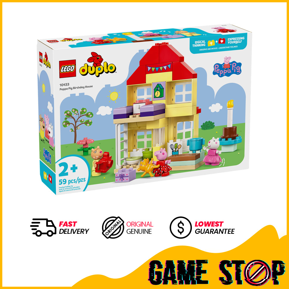 Lego 10433 DUPLO IP 2 2024 Pink Peppa Pig Birthday House | Shopee Malaysia