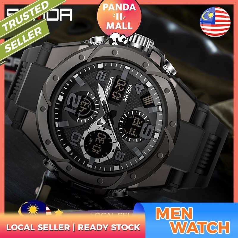 [Malaysia 2 Years Warranty] SANDA 6008 Sports Men's Watch Top Brand ...
