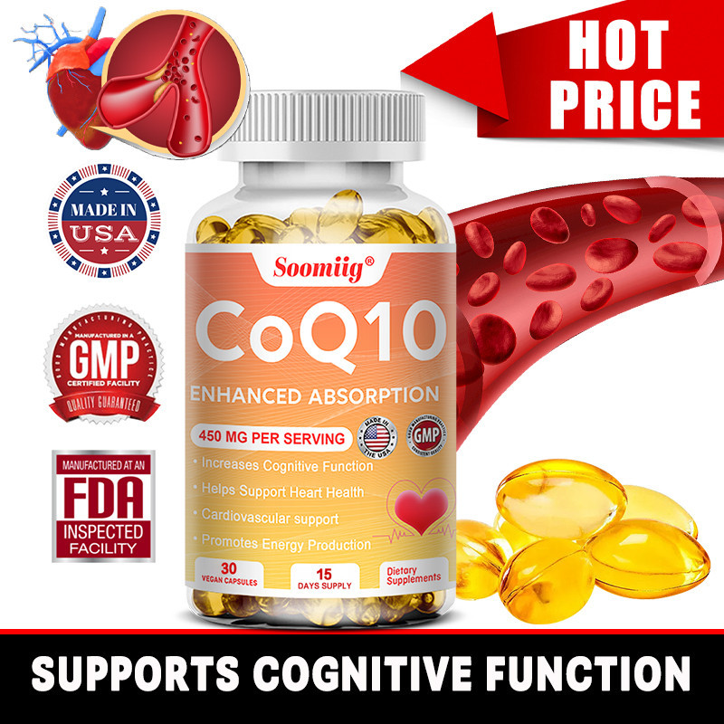 Coenzyme Q10 Supplement, Improves Mitochondria, Powerful Antioxidant ...