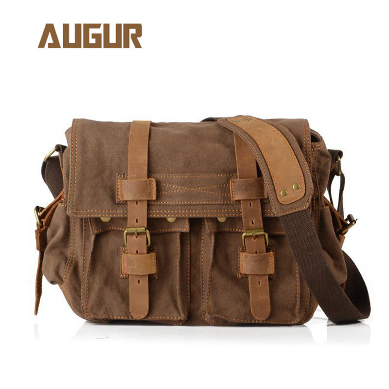 Men's Canvas Shoulder Bag European American Style Messenger Bag Men's ...