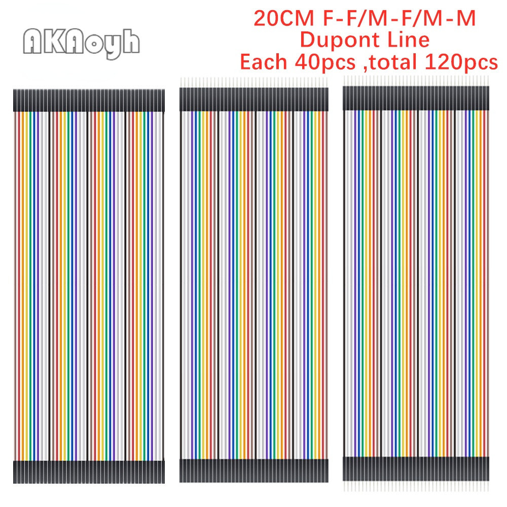 Male to Male (MM) 40pcs Dupont Jumper Wire DIY Experiment Breadboard ...