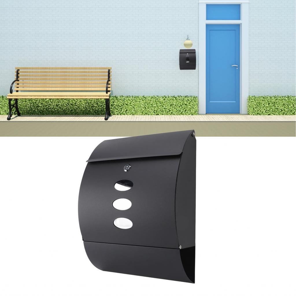 Rubikcube Stainless Steel Mailbox Modern Curved Design Large Capacity ...