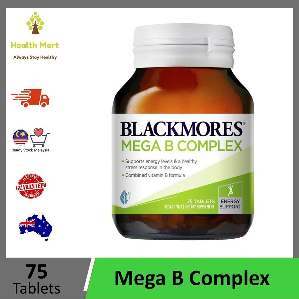 BLACKMORES Mega B Complex 75 Tablets | Shopee Malaysia