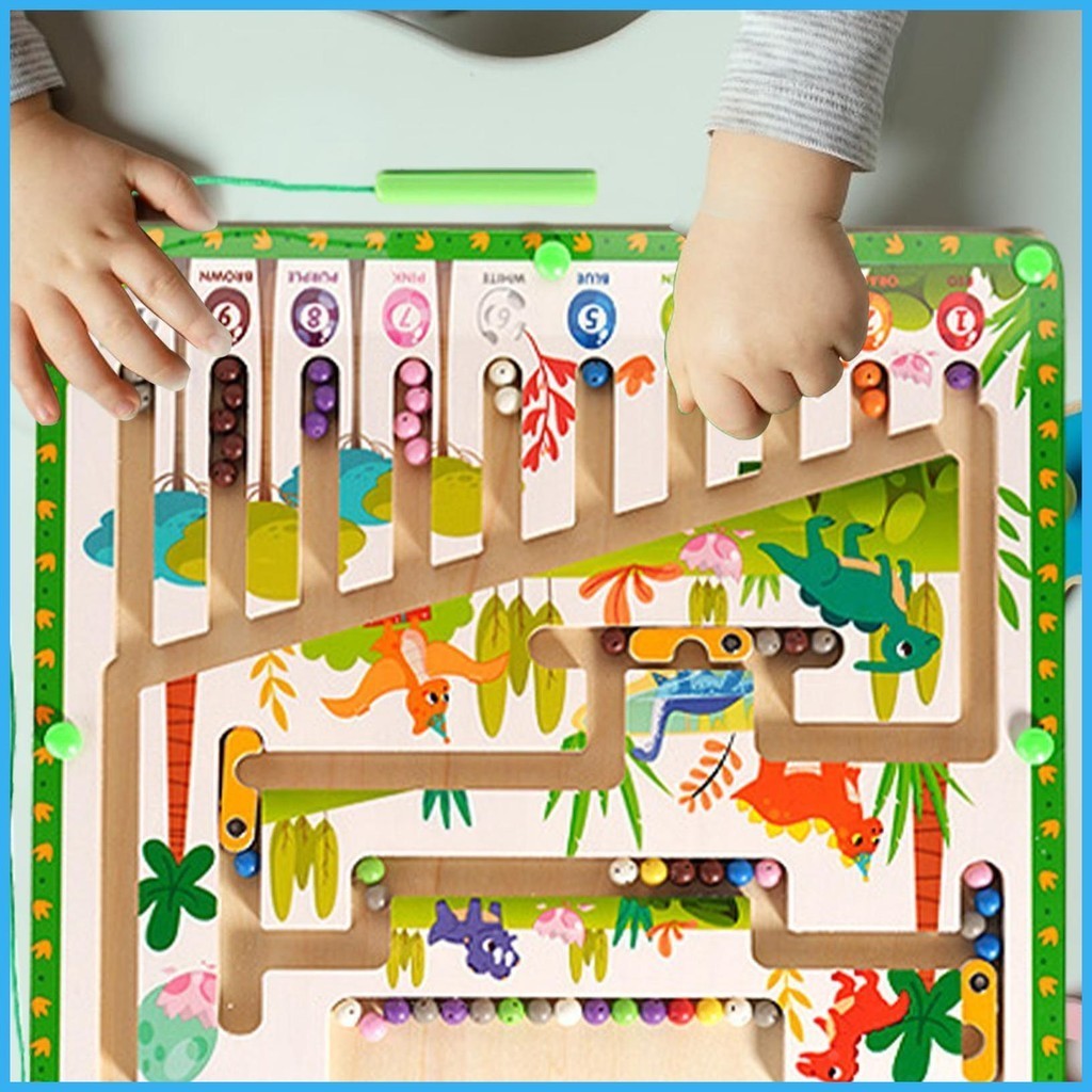 Magnet Color And Counting Maze Dinosaur Pattern Toddler Fine Motor ...