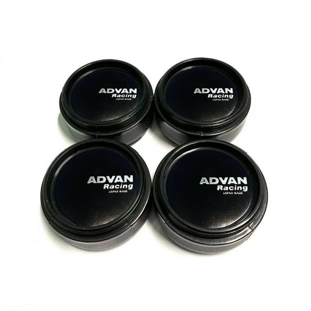 ^Lz^ 4pc 61mm advan racing logo red black silver Car Modified Wheel ...