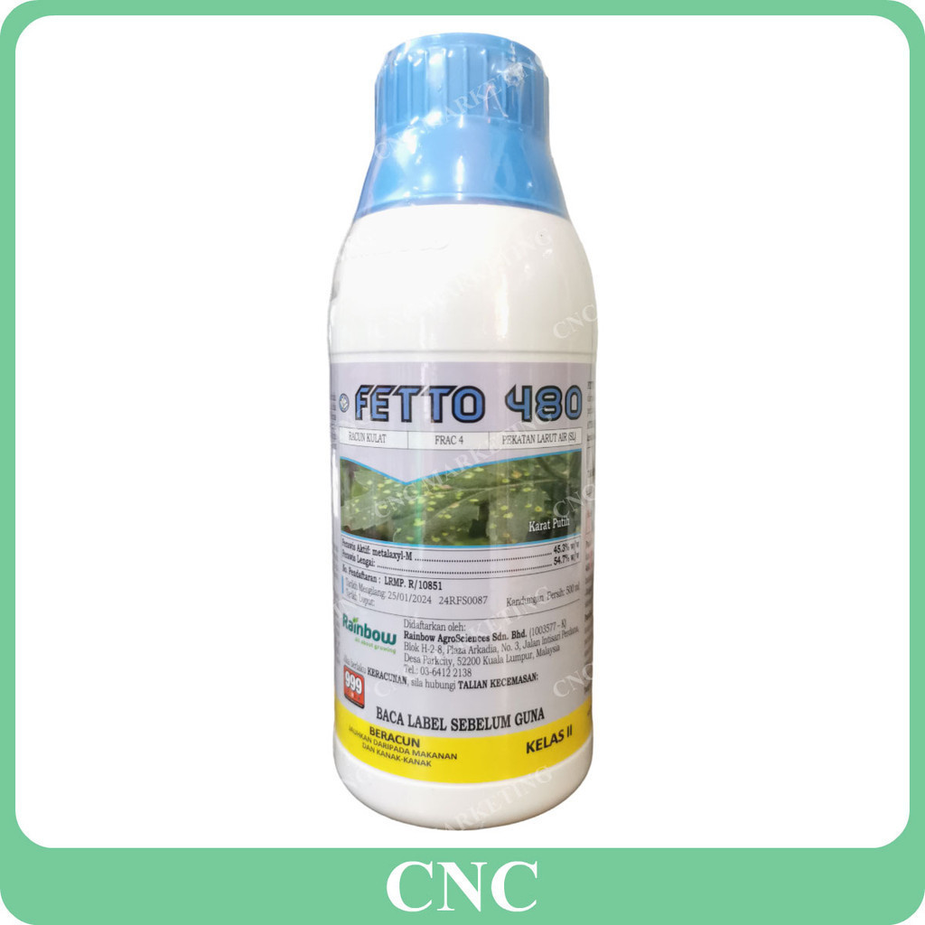 500ML Fetto 480 Rainbow Metalaxyl-M 45.3% Racun Kulat Fungicide 菌药 ...