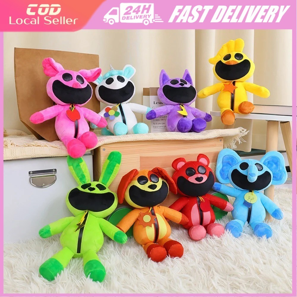 25CM Smiling Critters Plush Toys Kawaii Cat Nap Catnat Dogday Stuffed ...