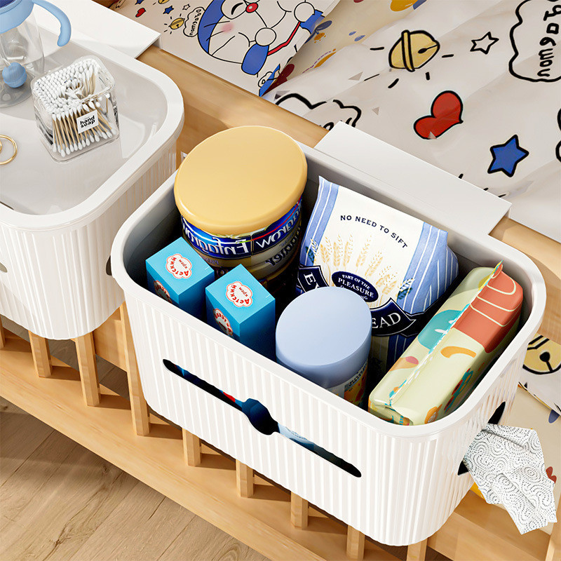 Bedside Hanging Basket Bedside Shelf Crib Hanging Baby Diaper Storage ...