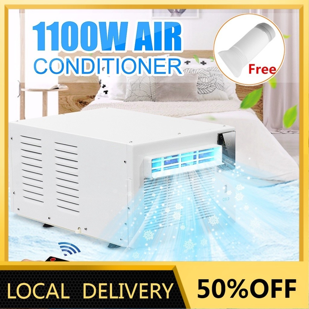 1100W Portable Air Conditioner Desktop Air Cooler Cold and Warm Air ...
