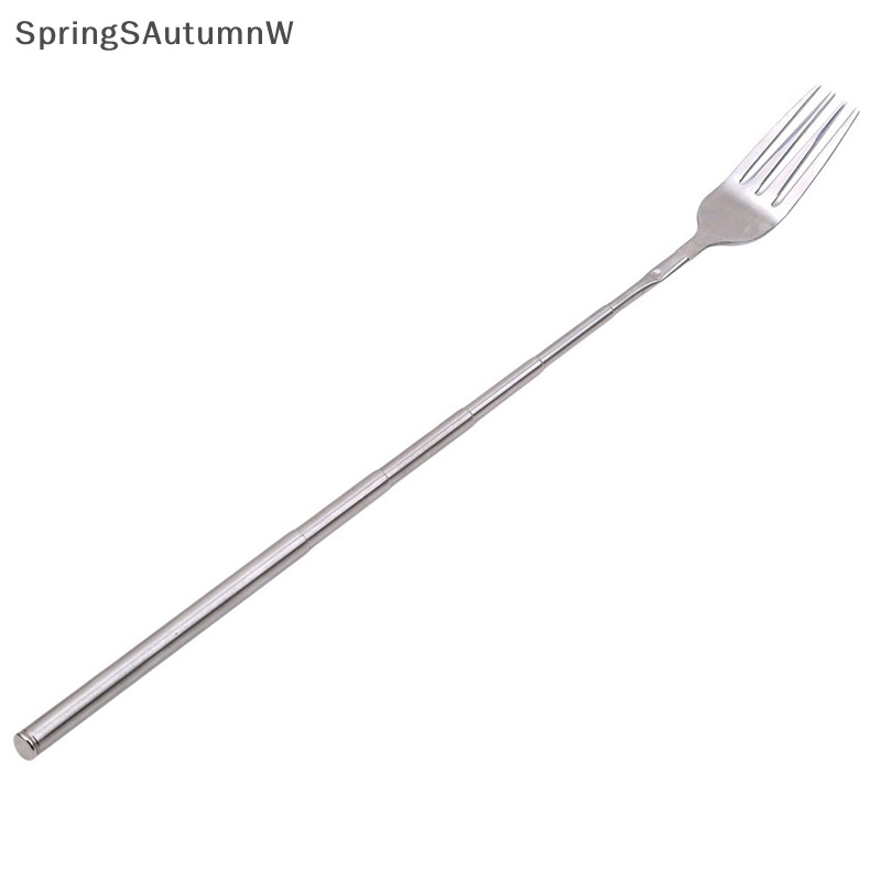[SpringSAutumnW] Silver Stainless Extendable Fork Dinner Fruit Dessert ...