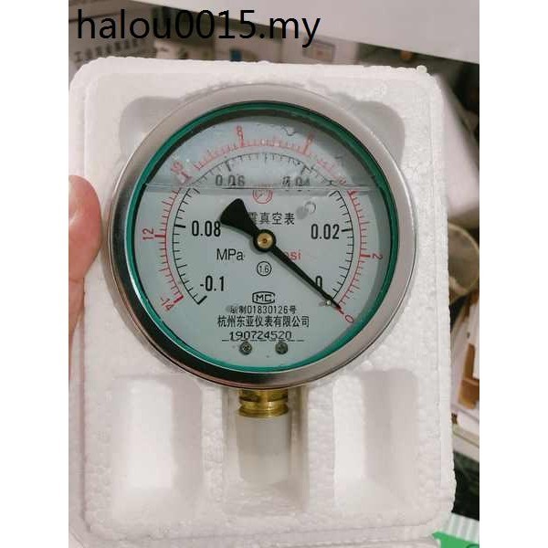 Hot Sale. Yn-100-0.1-0mpa Vibration Resistant Vacuum Gauge Pressure Vacuum Gauge Oil Pressure ...