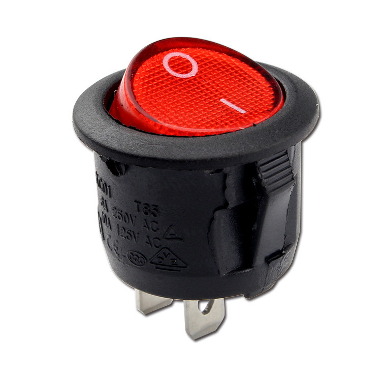 Kcd1-105 Round Rocker Switch Two-speed 2-pin Rocker Switch 10A/125V 6A ...