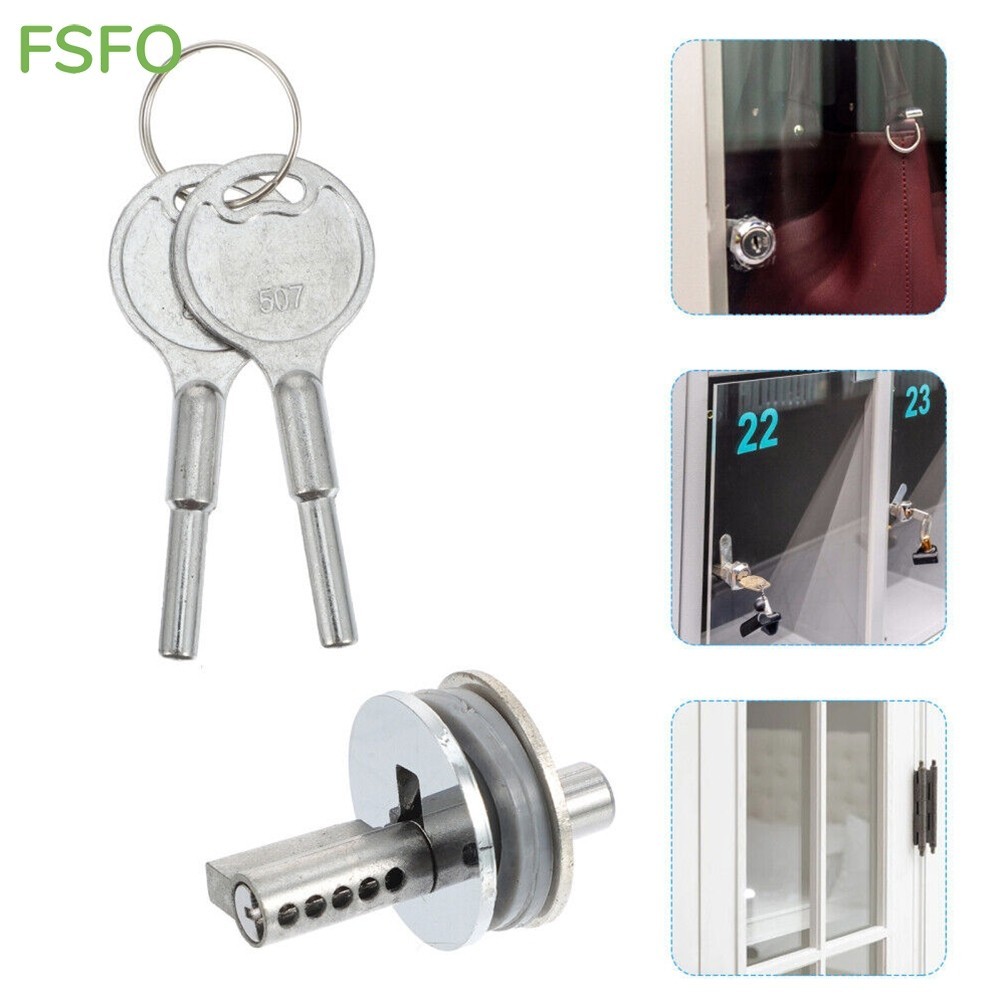 FSFO| Display case Sliding Glass Door Lock with Keys Counter jewelry ...